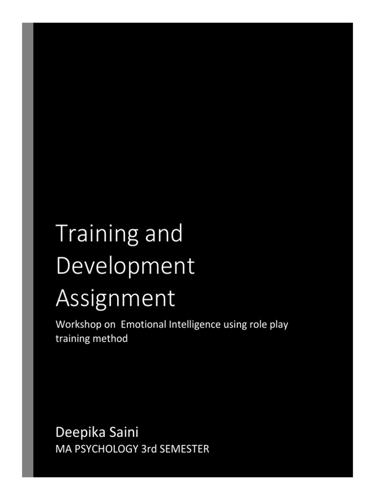 Role Play in Training and Development | PDF | Emotional Intelligence ...