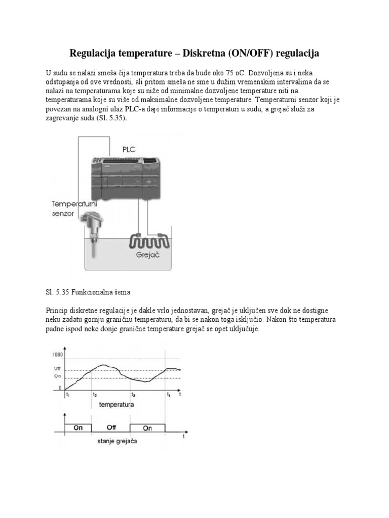 Regulacija Temperature - Diskretna (ONOFF) Regulacija | PDF