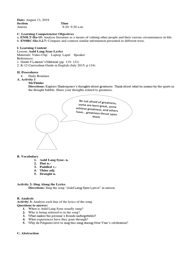 Auld Lang Syne | PDF | Language Arts & Discipline