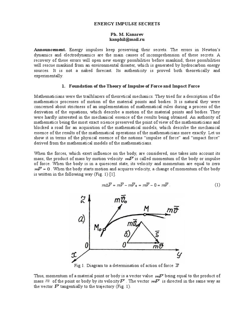 Energy Impulse Secrets | PDF | Momentum | Force