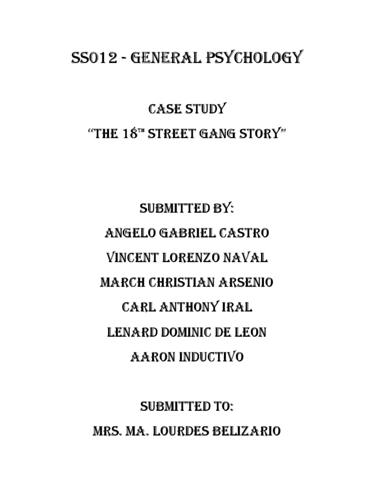 SS012 Case Study | Download Free PDF | Misconduct | Deviance (Sociology)