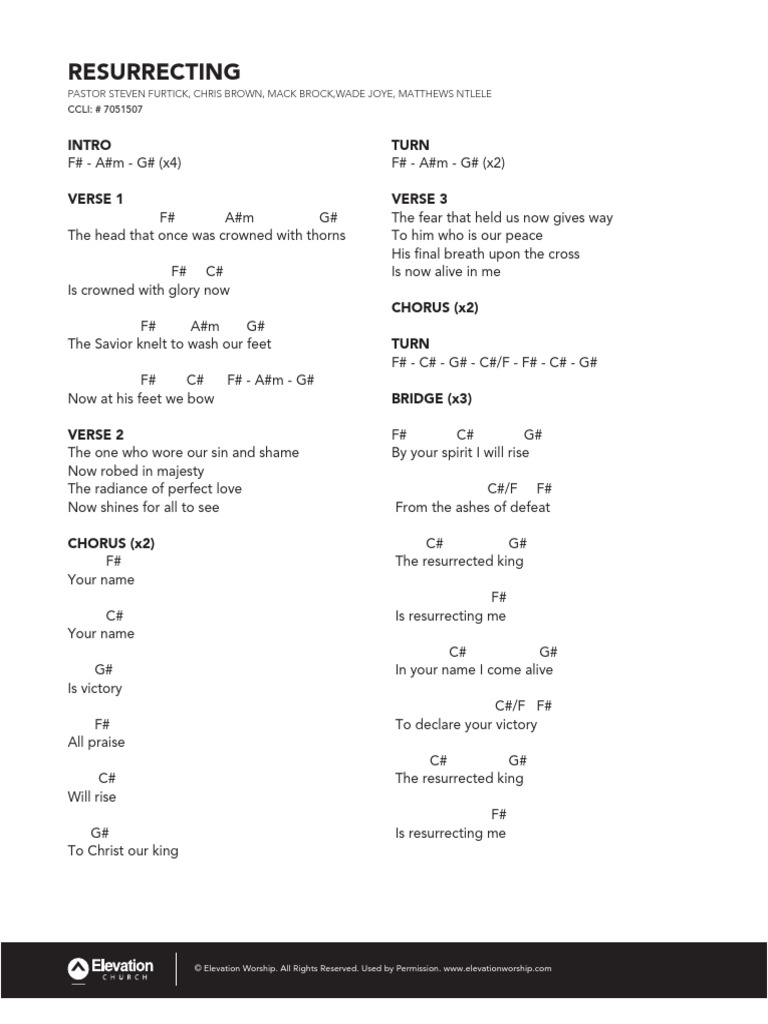 Resurrecting Chords | PDF | Song Structure | Christian Belief And Doctrine