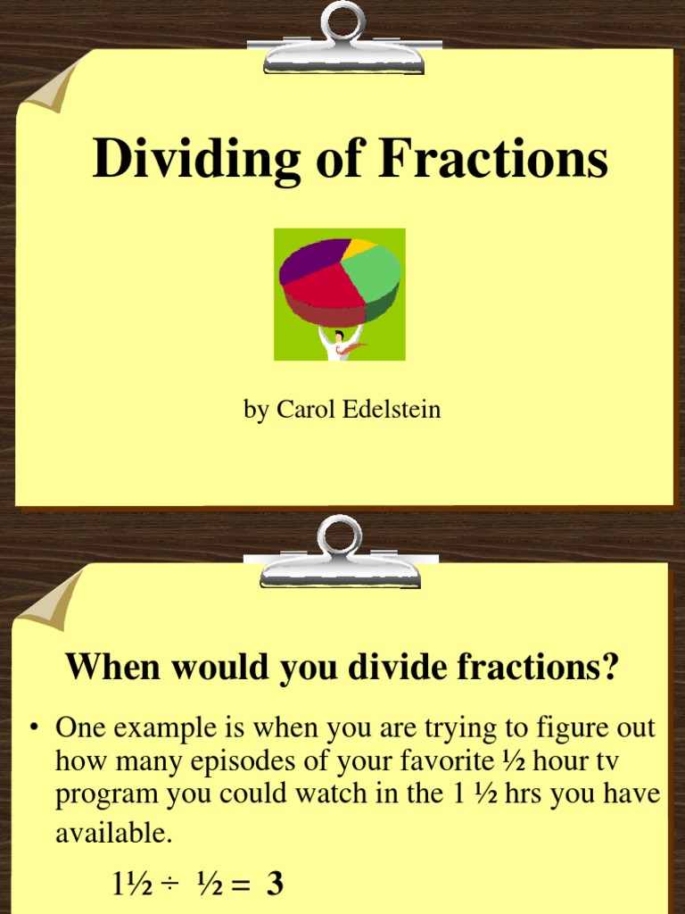 Fractions - Dividing Fractions | PDF | Fraction (Mathematics ...