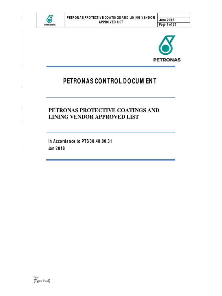 Petronas Vendor Approved List Jan 2018 | PDF | Silicone | Paint