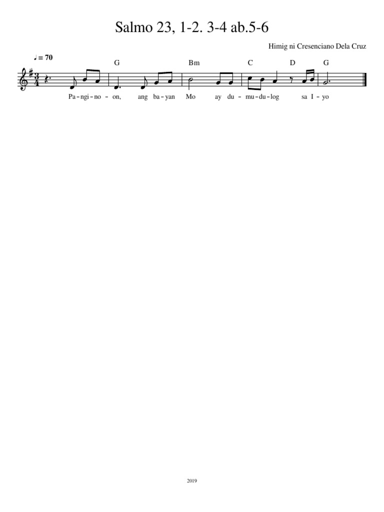 Salmo 23 1 2. 3 4 Ab PDF | PDF