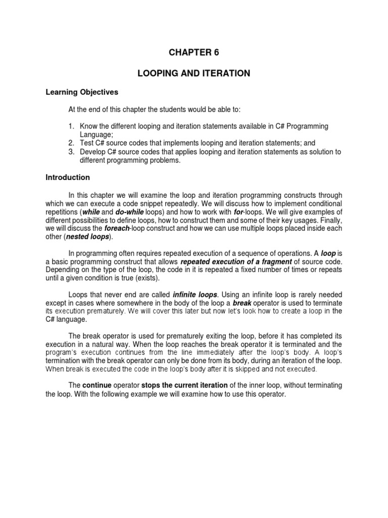 Looping Statements | PDF | Control Flow | Areas Of Computer Science