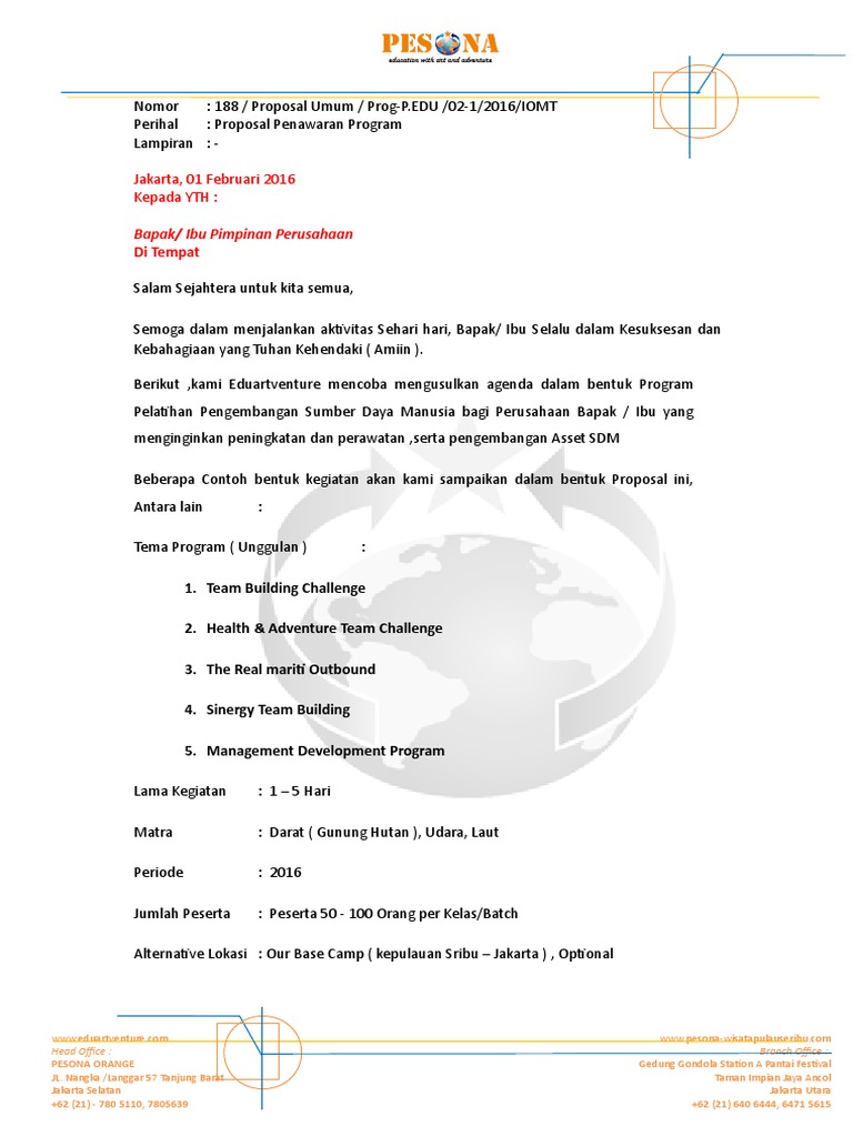 Contoh Proposal Gathering | PDF