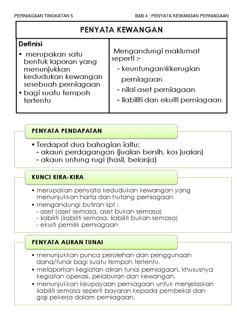 Bab 4 Penyata Kewangan | PDF