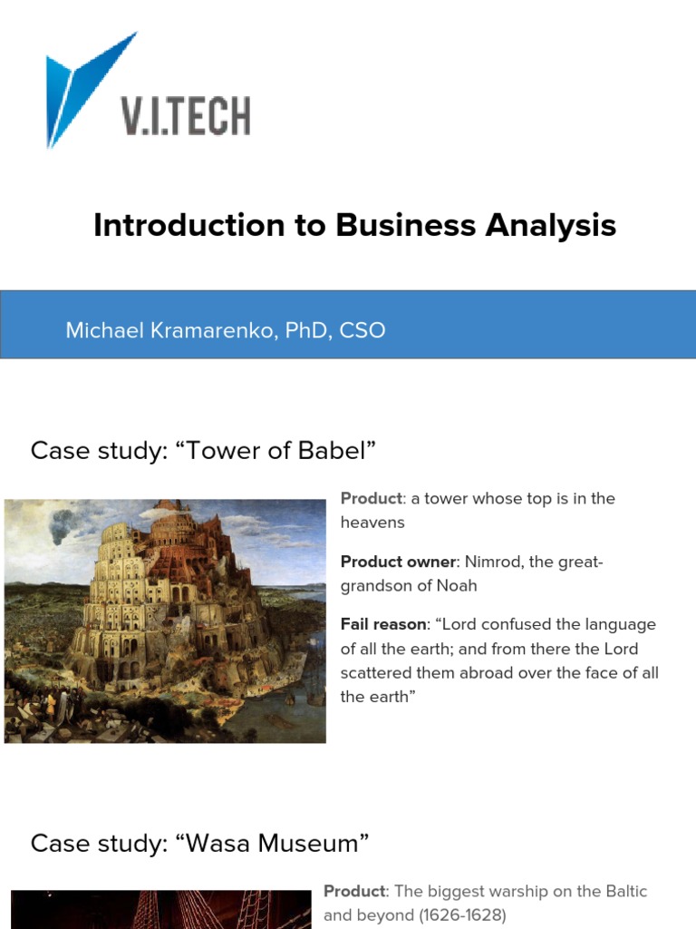 Introduction Business Analysis | PDF | Business Analysis | Product ...