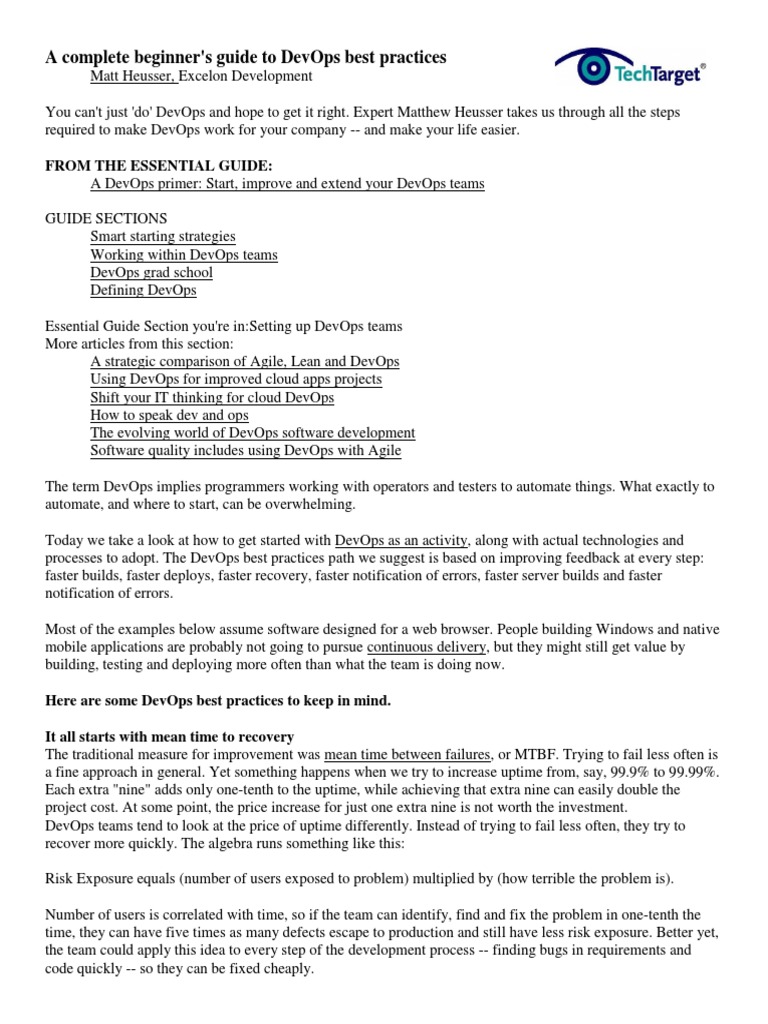 Devops Complete Beginner Pdf Software Bug Software Testing