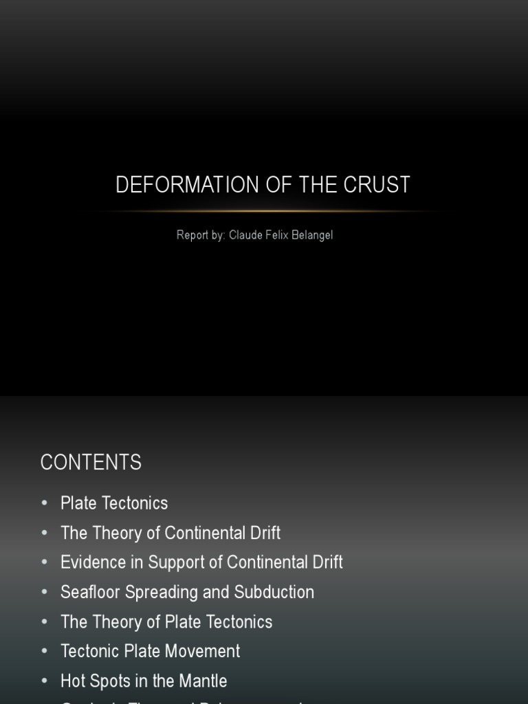 Deformation of The Crust | PDF | Plate Tectonics | Geology