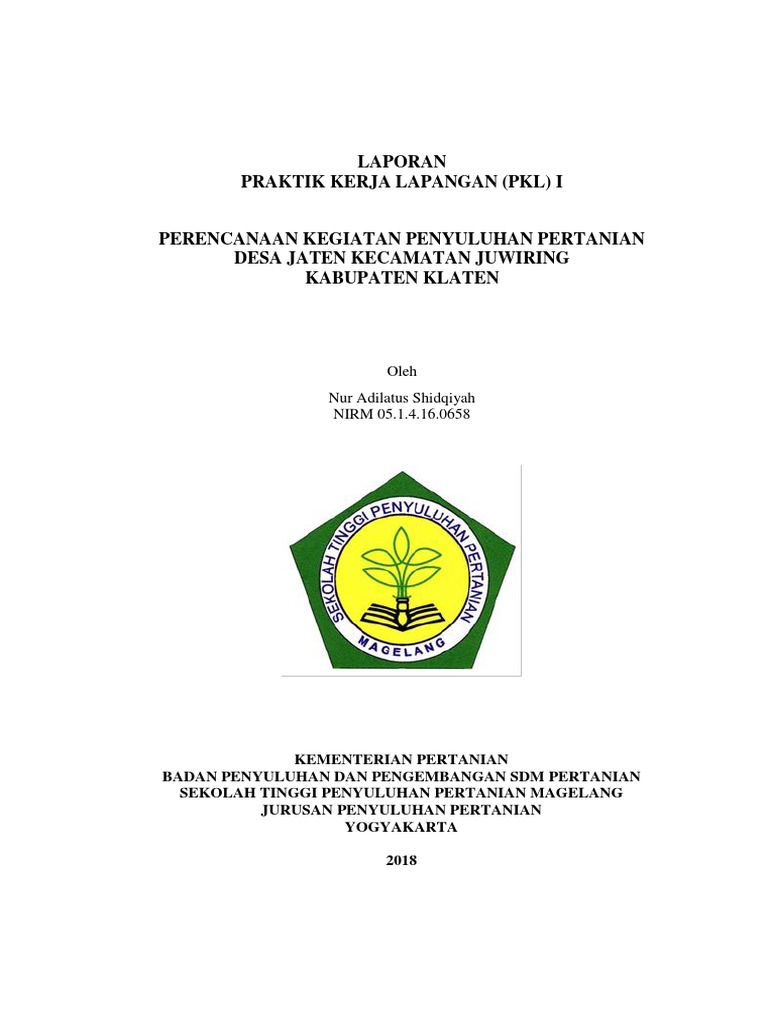 Laporan PKL 1 | PDF | Karier & Perkembangan | Bisnis