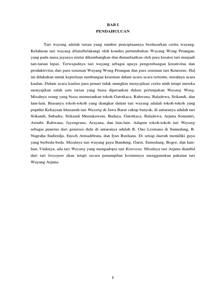 Tari Wayang | PDF | Seni