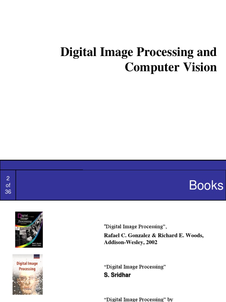 Digital Image Processing and Computer Vision Fundamentals | PDF ...