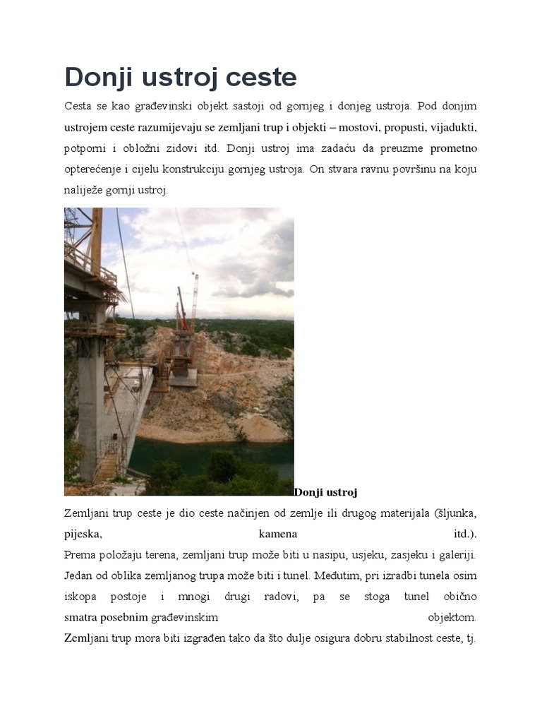 Donji Ustroj Ceste | PDF