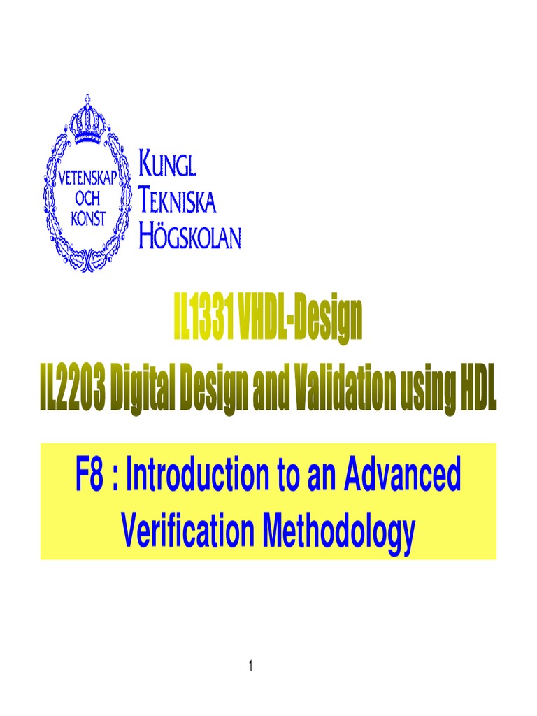F8 - Introduction To An Advanced Verification Methodology PDF | PDF ...