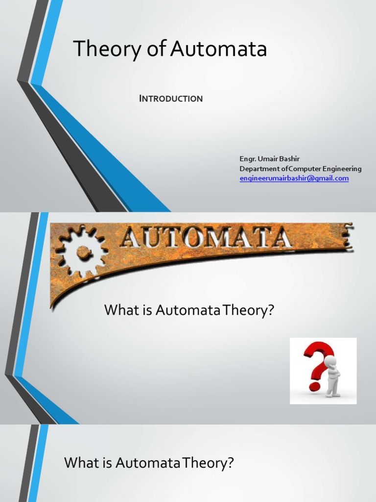 Theory of Automata: Ntroduction | PDF | Automata Theory | String ...