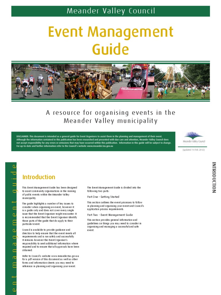 Event Management Guide (Apr 2011) | PDF | Sports | Project Management