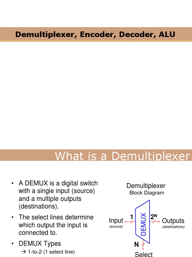 Demux, Encoder, Decoder, ALU | Download Free PDF | Arithmetic ...