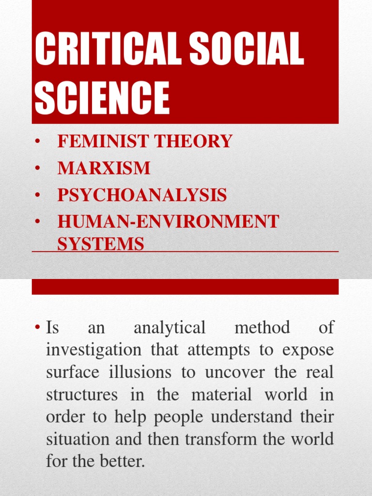 Critical Social Science | PDF | Id | Feminism