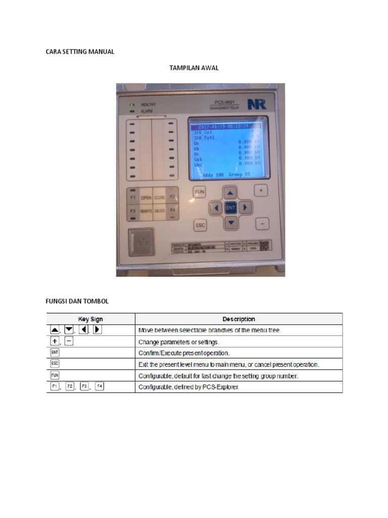 Panduan Setting Relay Nari Manual | PDF