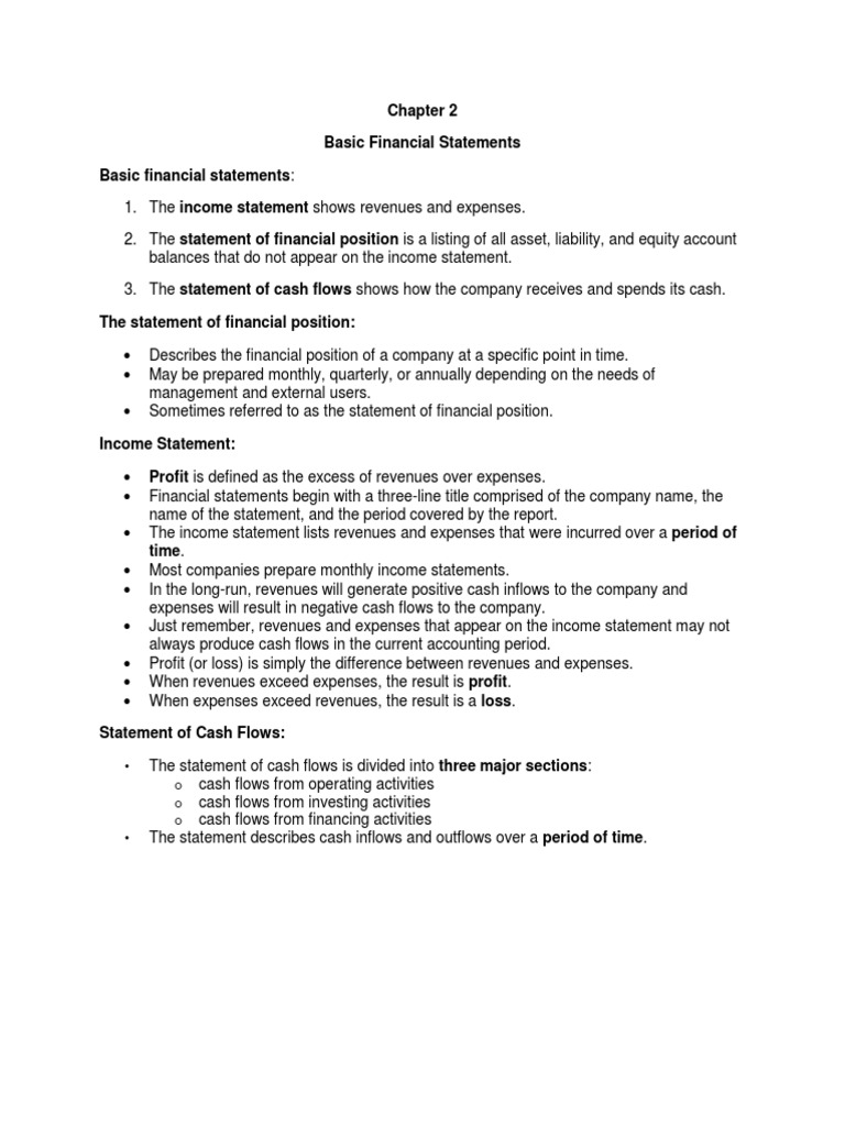 Basic Financial Statements Notes | PDF | Balance Sheet | Equity (Finance)