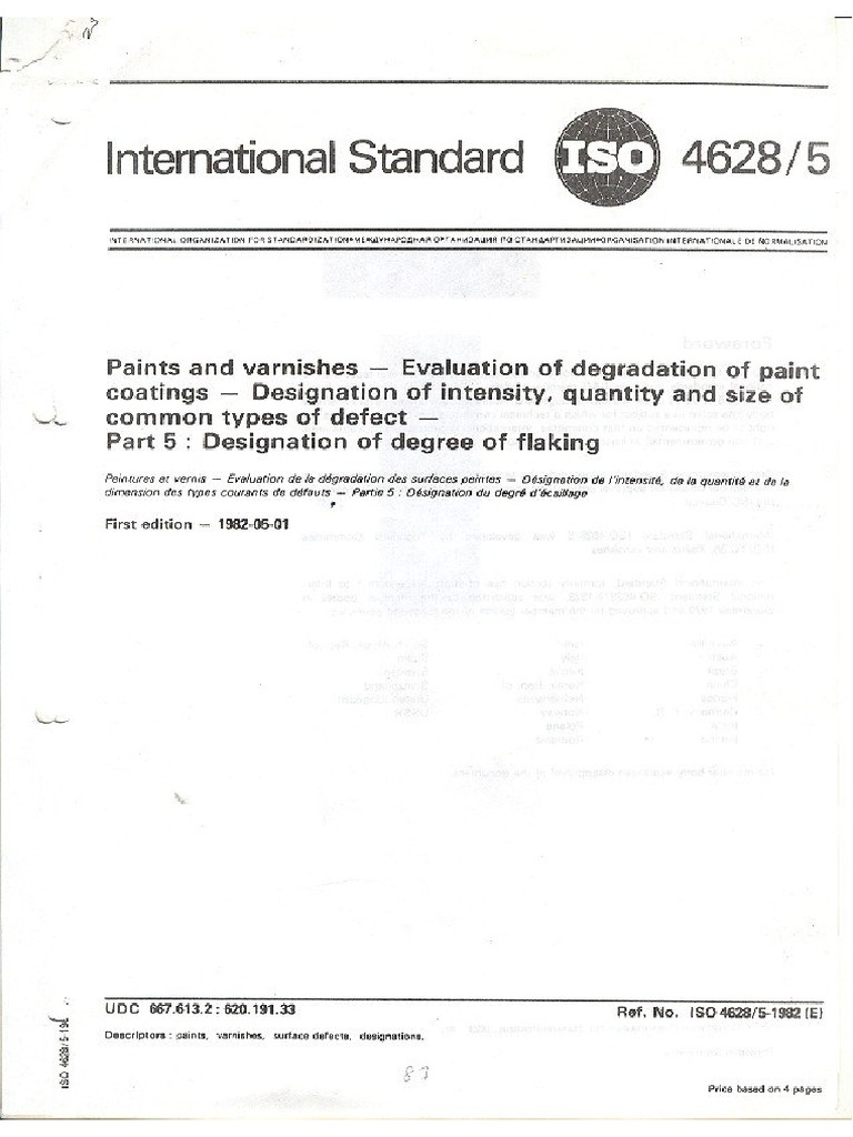 ISO 4628.5 Flaking PDF | PDF