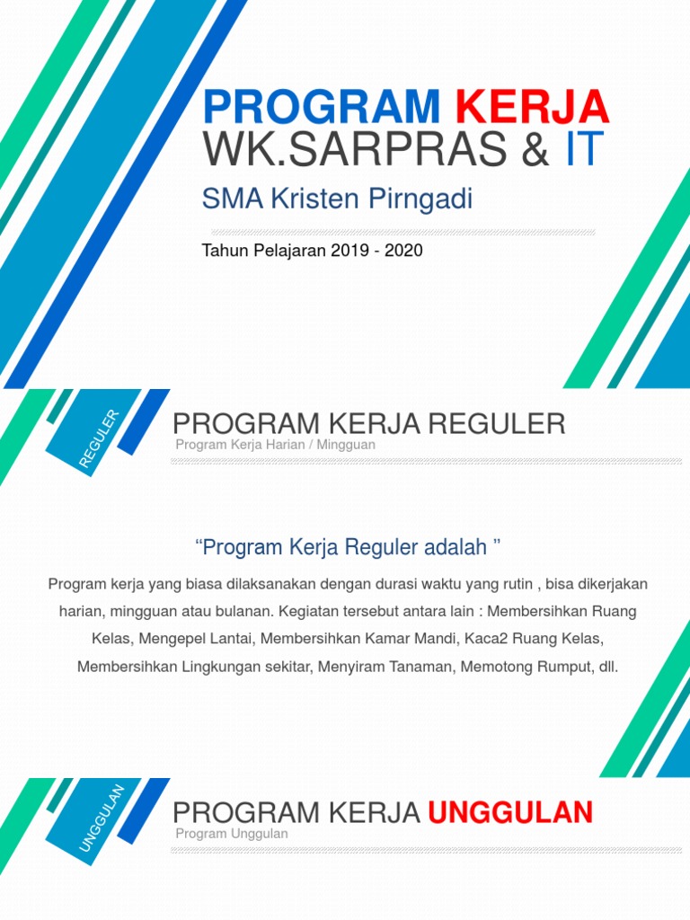 Program Kerja Waka Sarpras | PDF