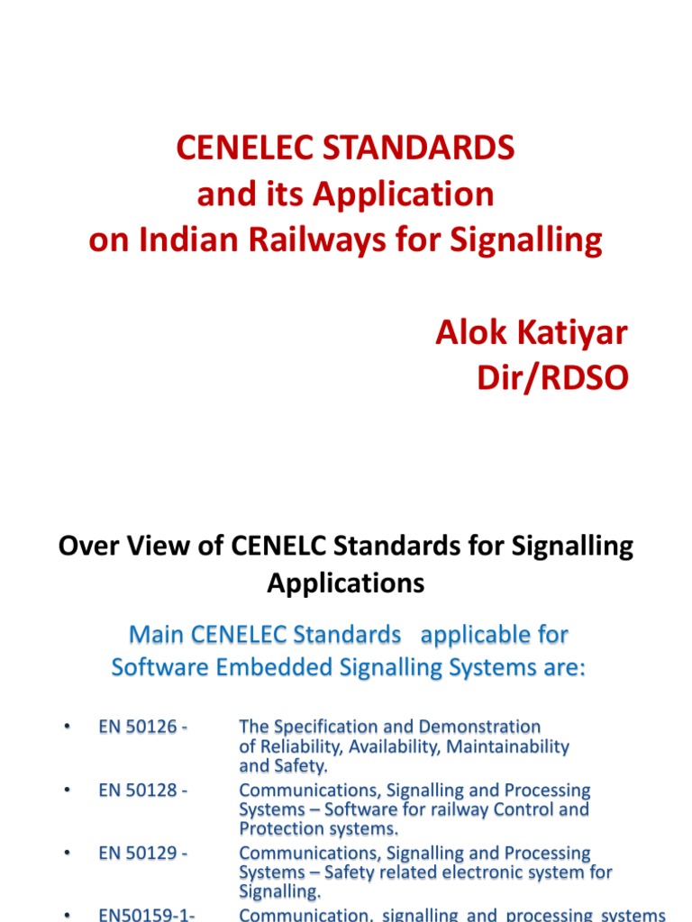Cenelec Standards For Irste | PDF | Reliability Engineering | Systems ...