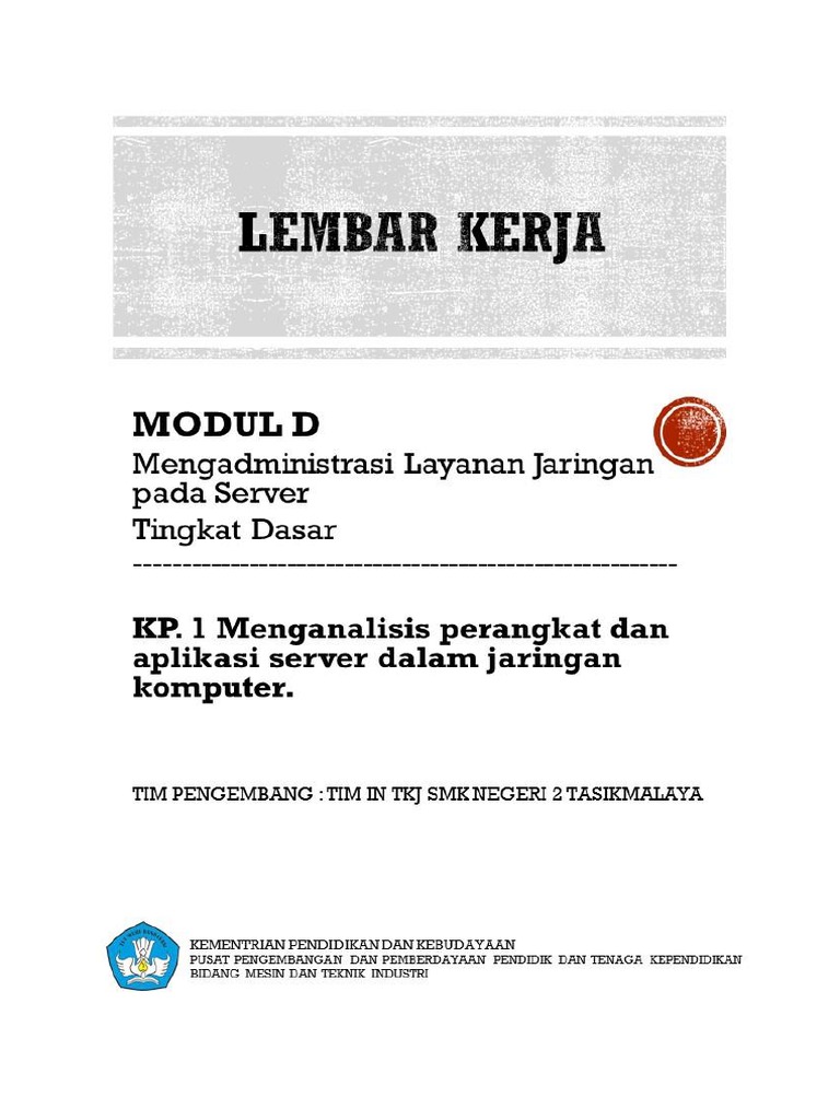 Lembar Kerja ADM Jaringan TKJ | PDF | Komputer