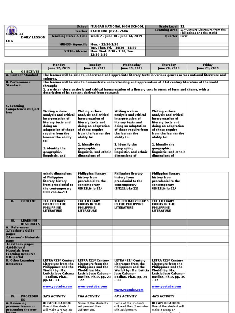 DLL 21ST Century Week 3 | PDF | Critical Thinking | Learning