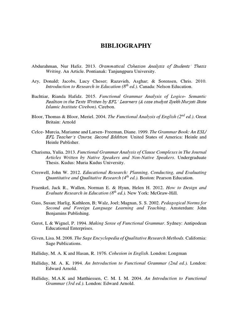 Bibliography | PDF | English As A Second Or Foreign Language | Human ...