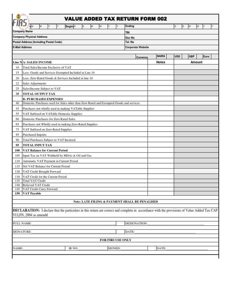 VAT Form | PDF | Value Added Tax | Withholding Tax