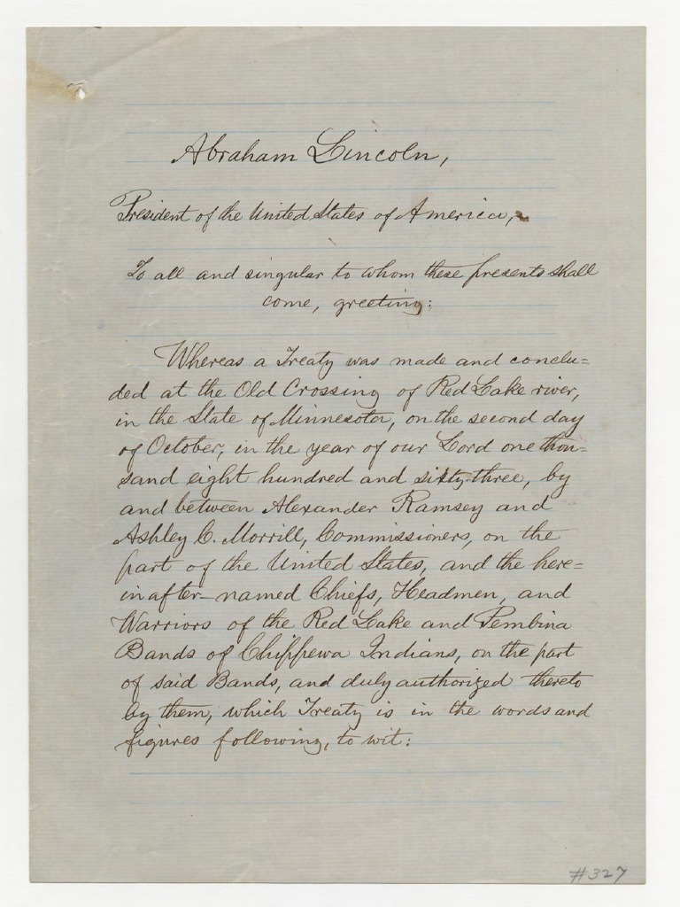 1863 ratified treaty