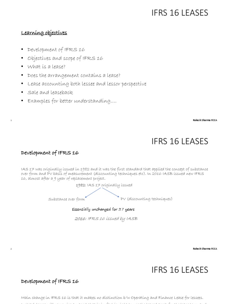 Ifrs 16 Leases | PDF | Lease | International Financial Reporting Standards