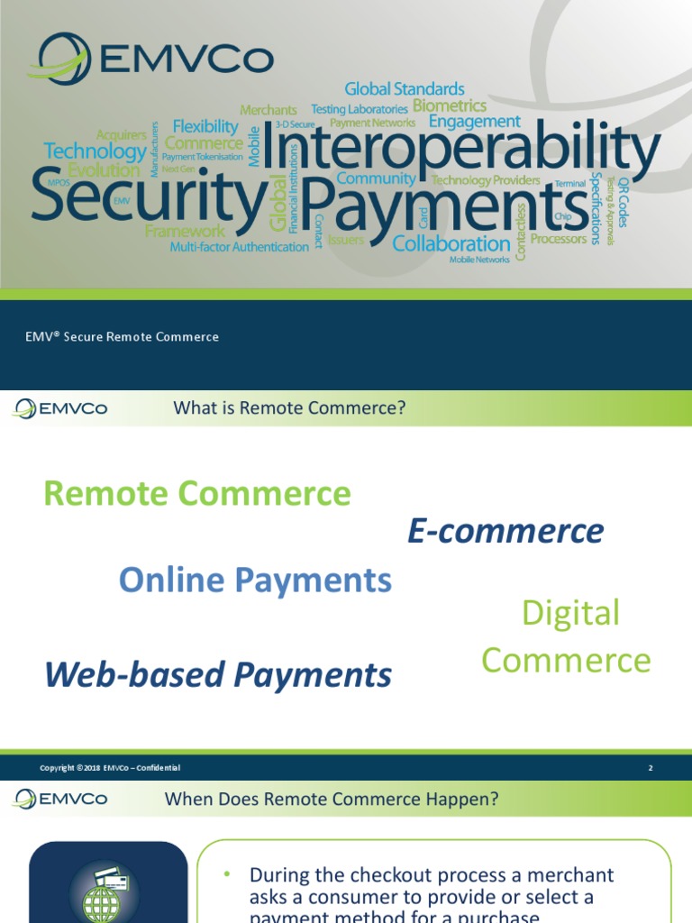 EMV Secure Remote Commerce Presentation | PDF | Emv | Point Of Sale