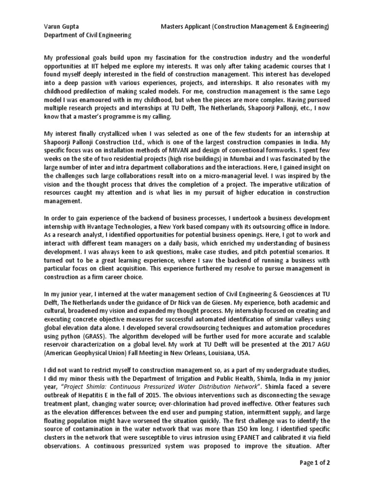 SOP | PDF | Engineering | Civil Engineering