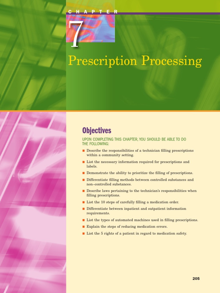 Prescription Processing for Technicians | PDF | Medical Prescription ...