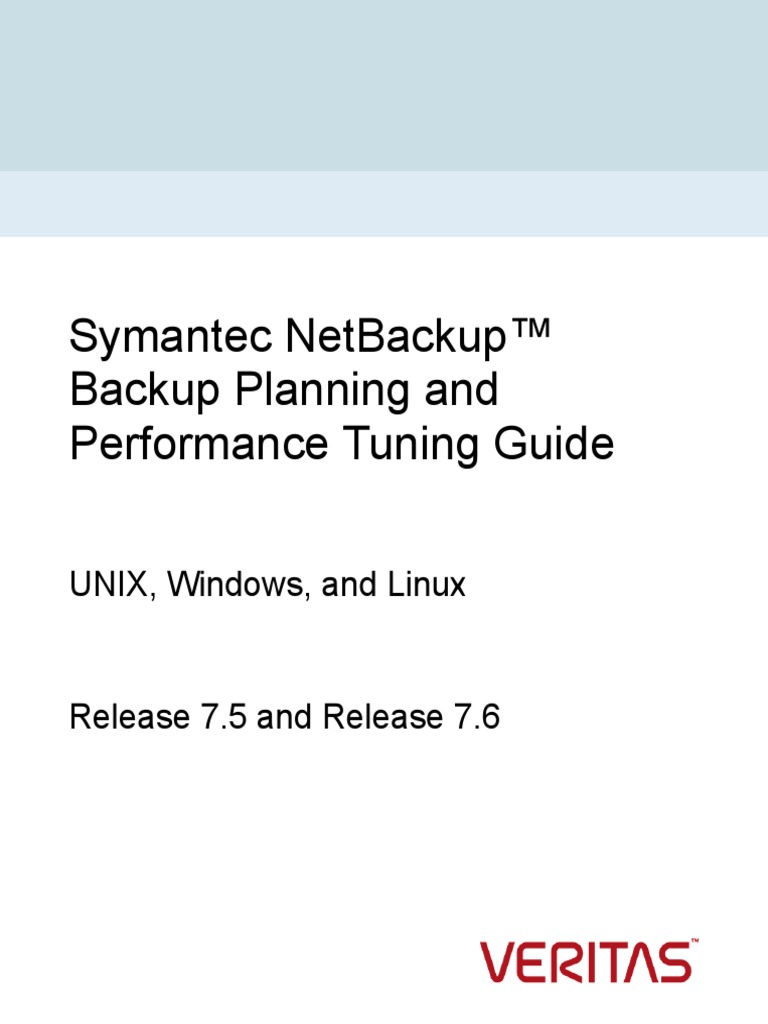NetBackup 75 76 Tuning Guide | PDF | Backup | Databases