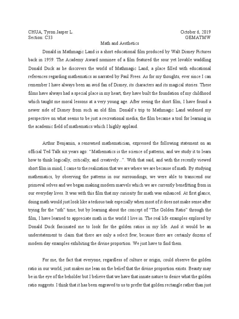 MathMagic Land Sample Reflection | PDF | Teaching Mathematics