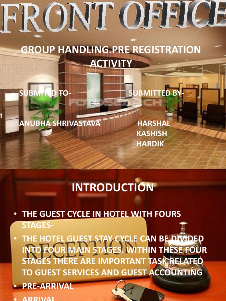 Group Handling - Pre Registration Activity: Submited To-Submitted by ...