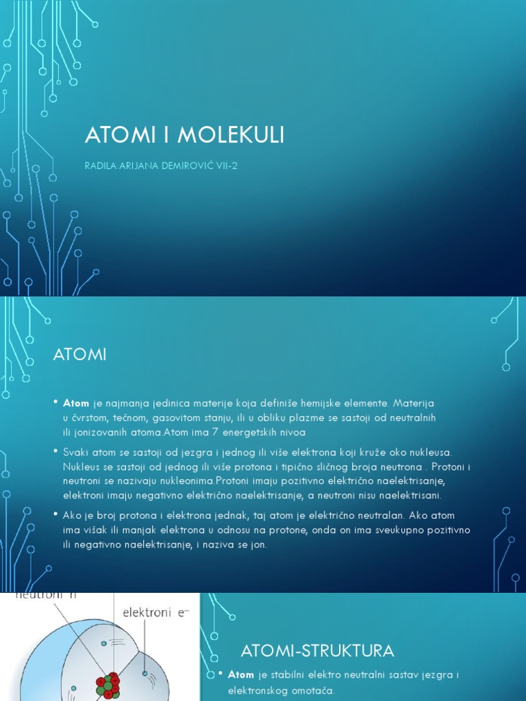 Atomi I Molekuli | PDF