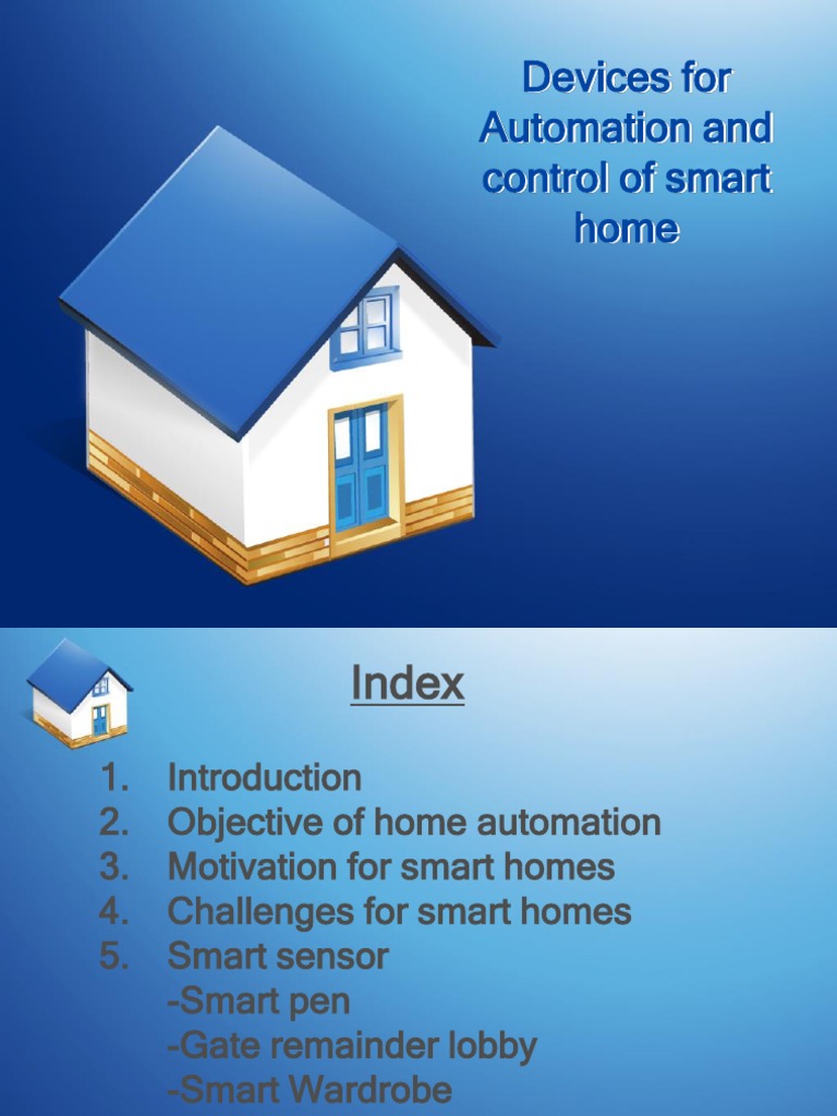Devices For Automation And Control Of Smart Home Pdf Home