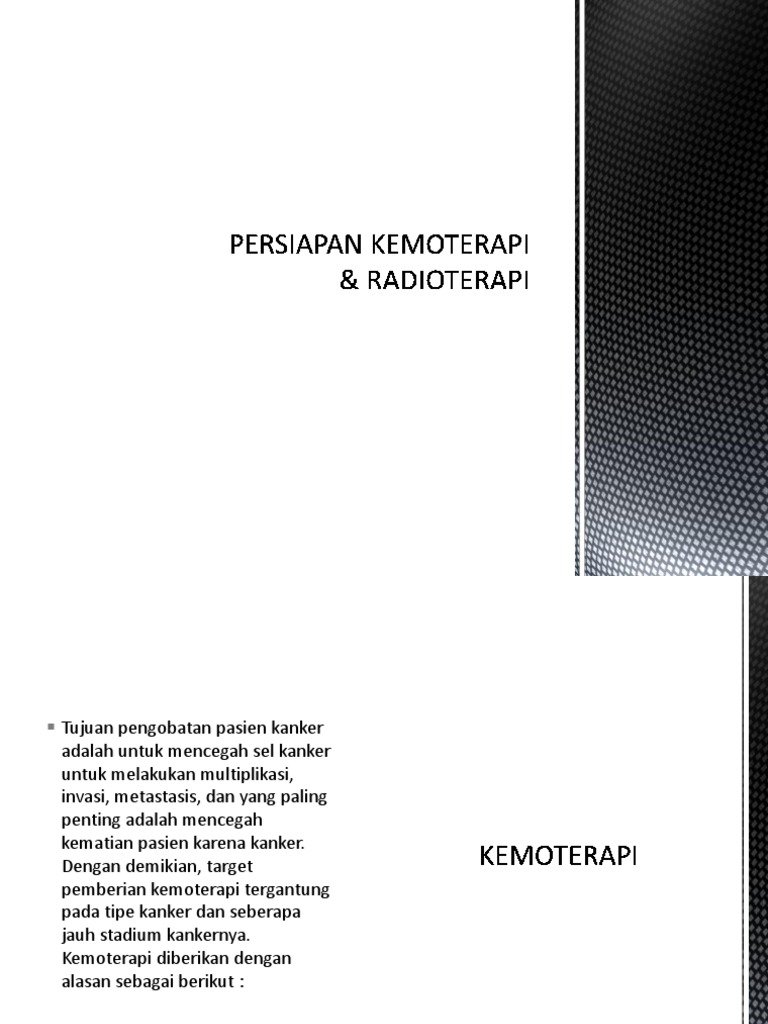 Persiapan Kemoterapi & Radioterapi | PDF