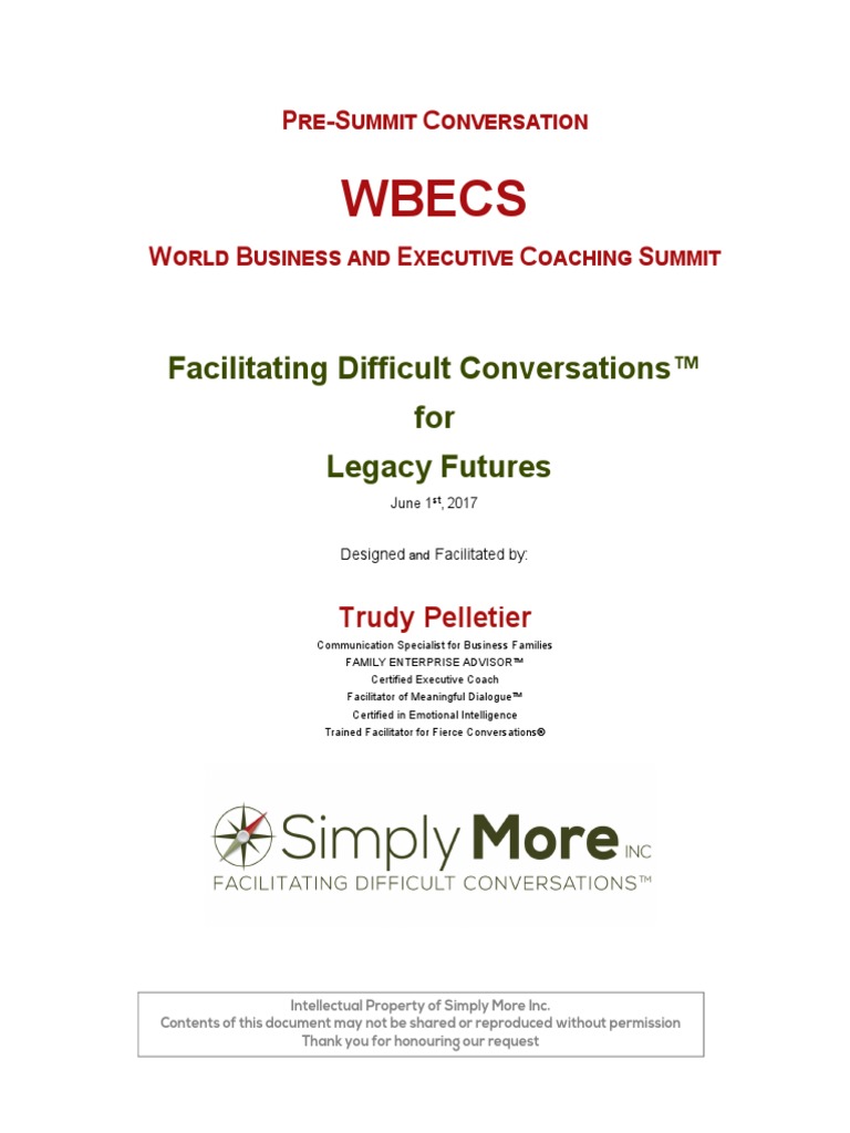 Facilitating Difficult Conversations | PDF | Epistemology | Cognitive Science