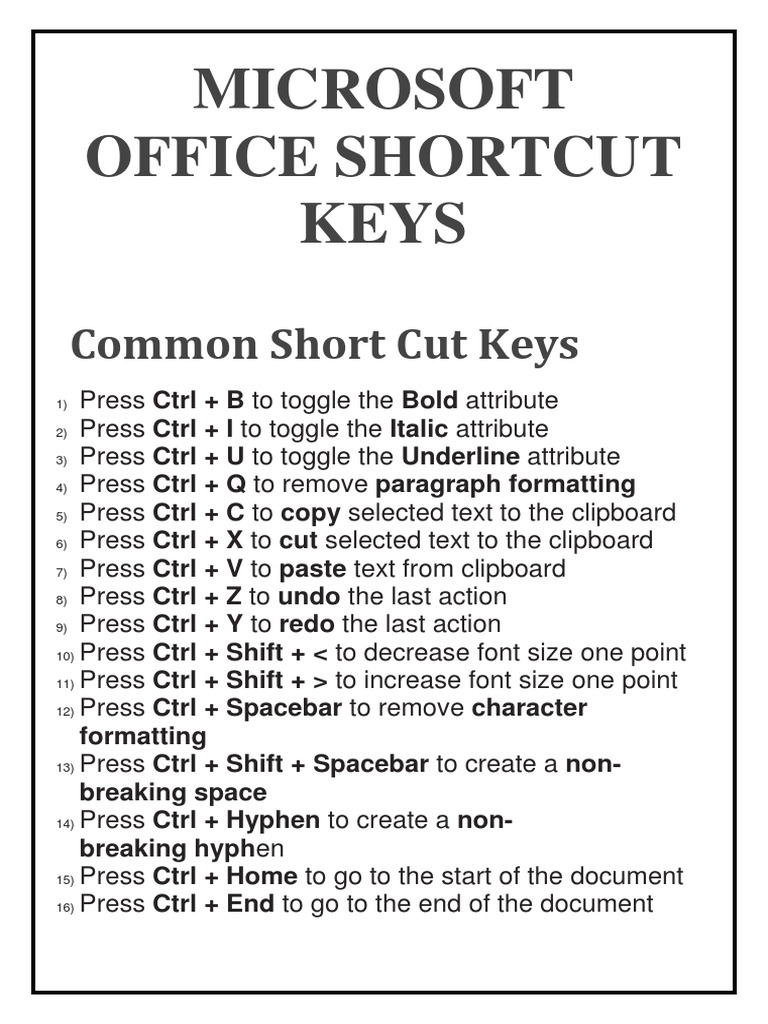 Sumit Mittal Shortcut Key | PDF | Control Key | Human–Computer Interaction
