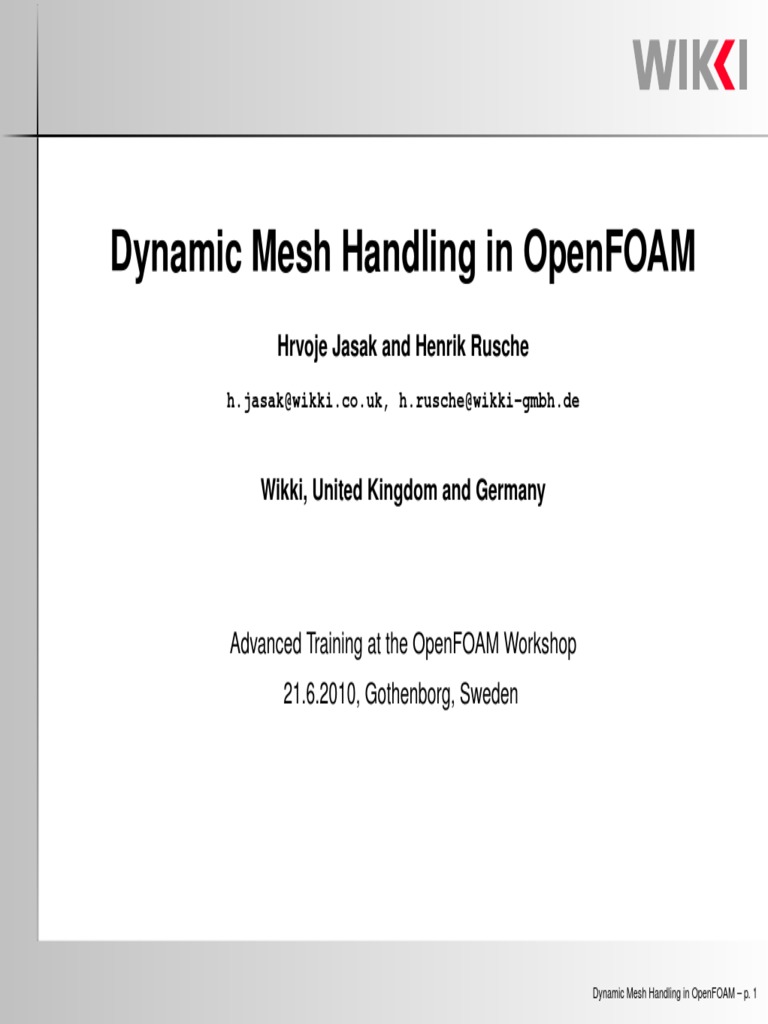 Dynamic Mesh OpenFoam | PDF | Internal Combustion Engine | Fluid Dynamics