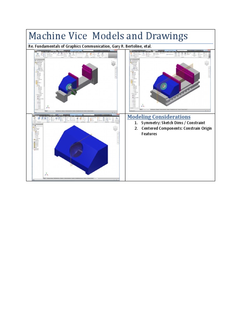 Machine Vice Models & Drawings Guide | PDF