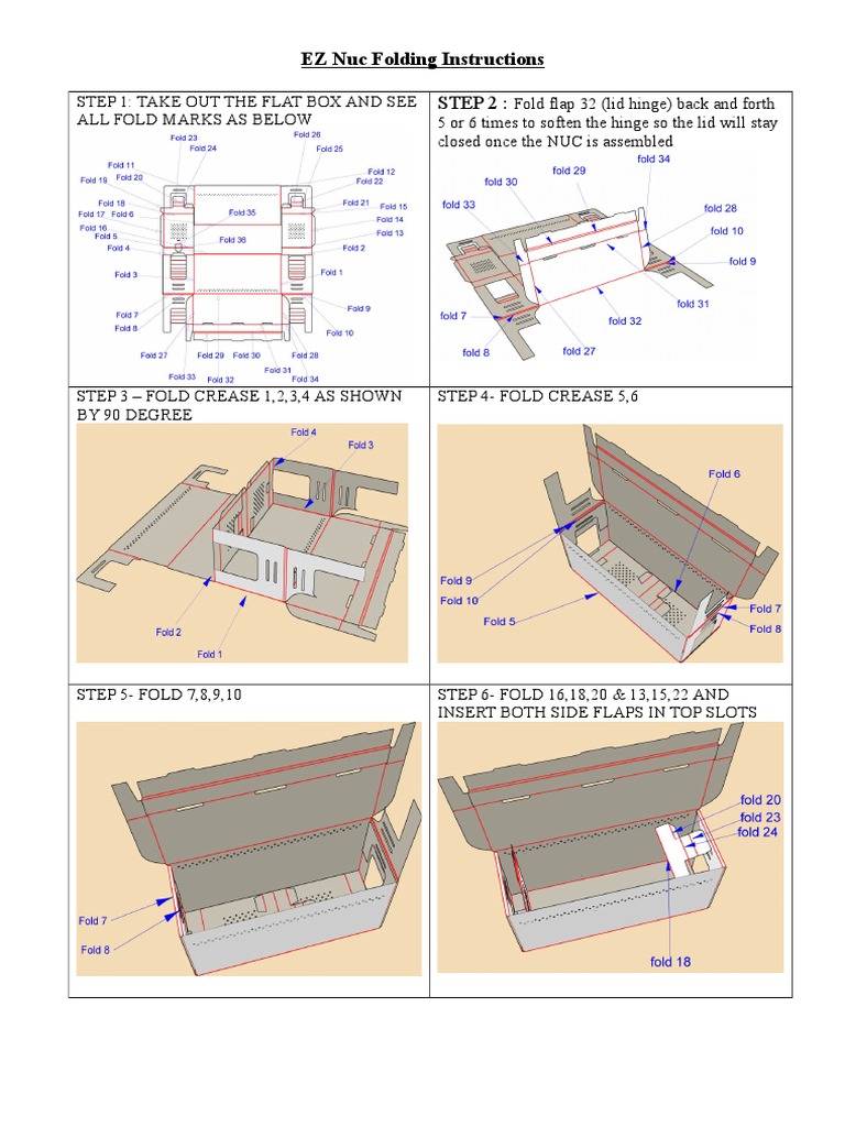 EZ Nuc Folding Instructions: Step 2 | PDF | Teaching Methods ...