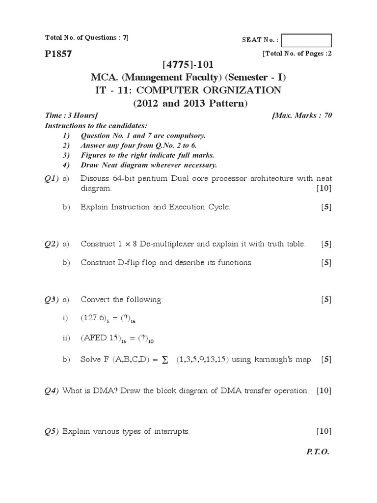 MCA Exam Questions Overview | PDF | Value Added Tax | Databases